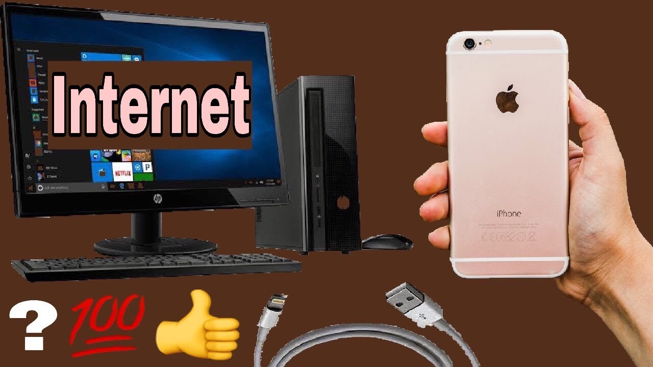 How to use internet in Computer/laptop/PC by Iphone with the help of ...