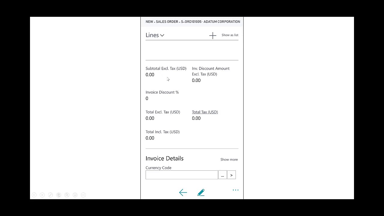Enter a Sales Order in Microsoft Dynamics 365 Business Central via ...