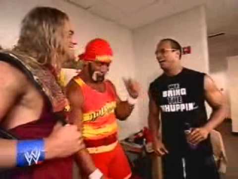 The Rock- Hulk Hogan And Edge Segment - YouTube