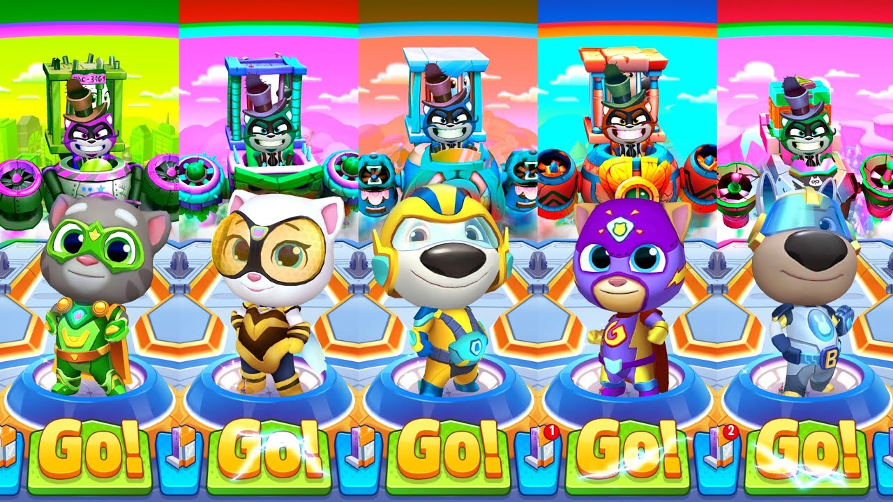 Talking Tom Hero Dash Unlocked All The Heroes Discover New Characters ...