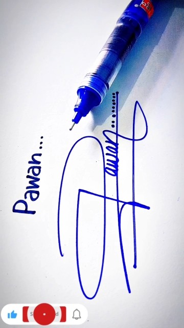 'PAWAN' name Signature ️ #handwriting #pawan #name #signature #viral # ...