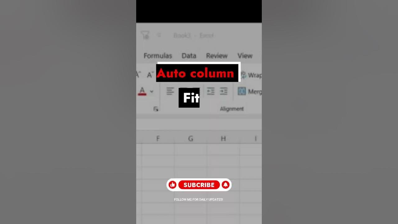 Excel Tips: Auto Column Fit #excel #exceltips #exceltricks #windows #microsoft - YouTube