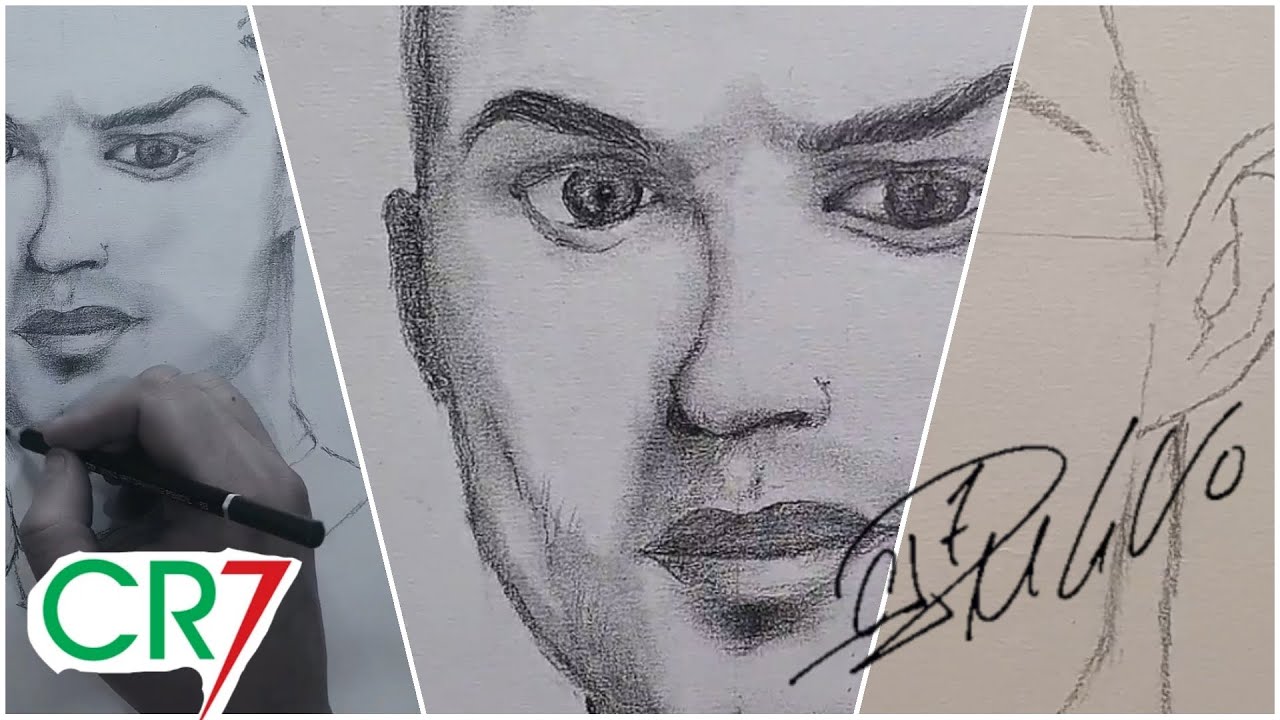 How to draw cristiano Ronaldo #cr7 for beginners 2024 #sketch # ...