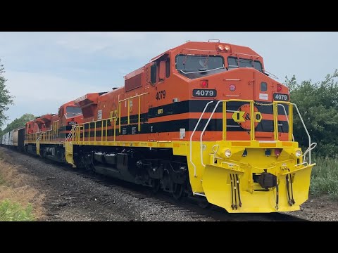 IORY LSL passes Collins Road at MP 179 with ex CR Dash 8 trio!!! - YouTube