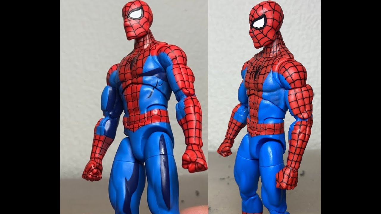 Removing Cell Shading on 90s Animated Spider-Man - Marvel Legends ...