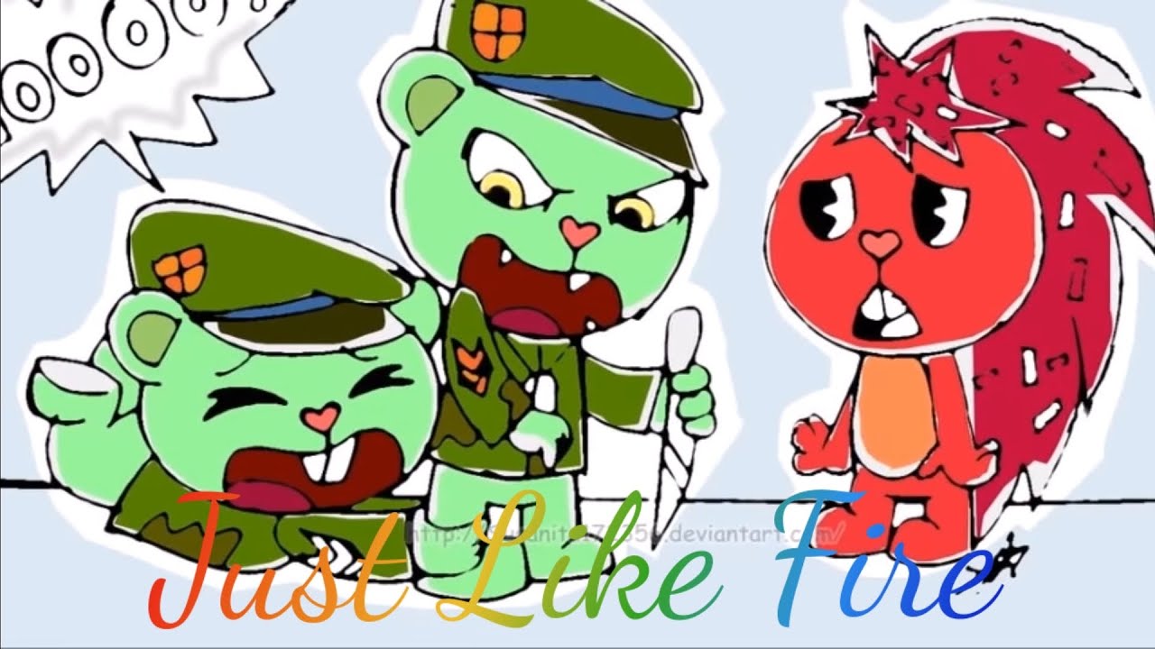 Flippy X Flaky X Fliqpy | Just Like Fire - YouTube