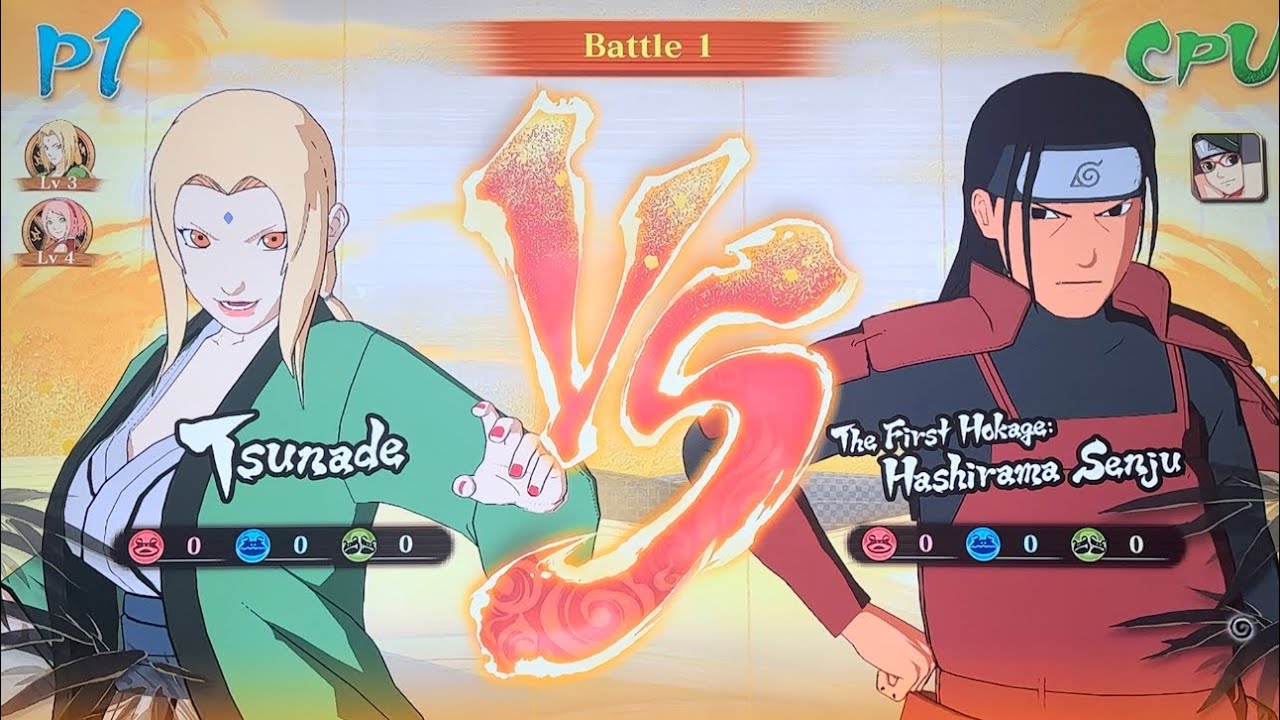 Team Tsunade Vs Team The First Hokage Hashirama Senju - YouTube