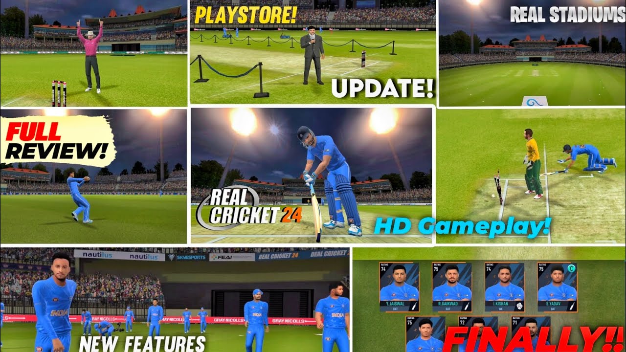 Real Cricket 24 All Hidden Cutscenes Camera Angles DRS Batting Bowling Entrance Celebration Dug ...
