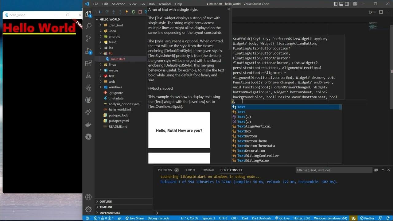 Hello World Flutter - YouTube