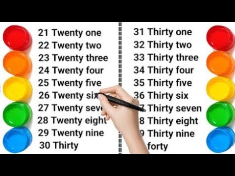 Numbers21 to 50|english me number names 21 to fifty| namber twenty one ...