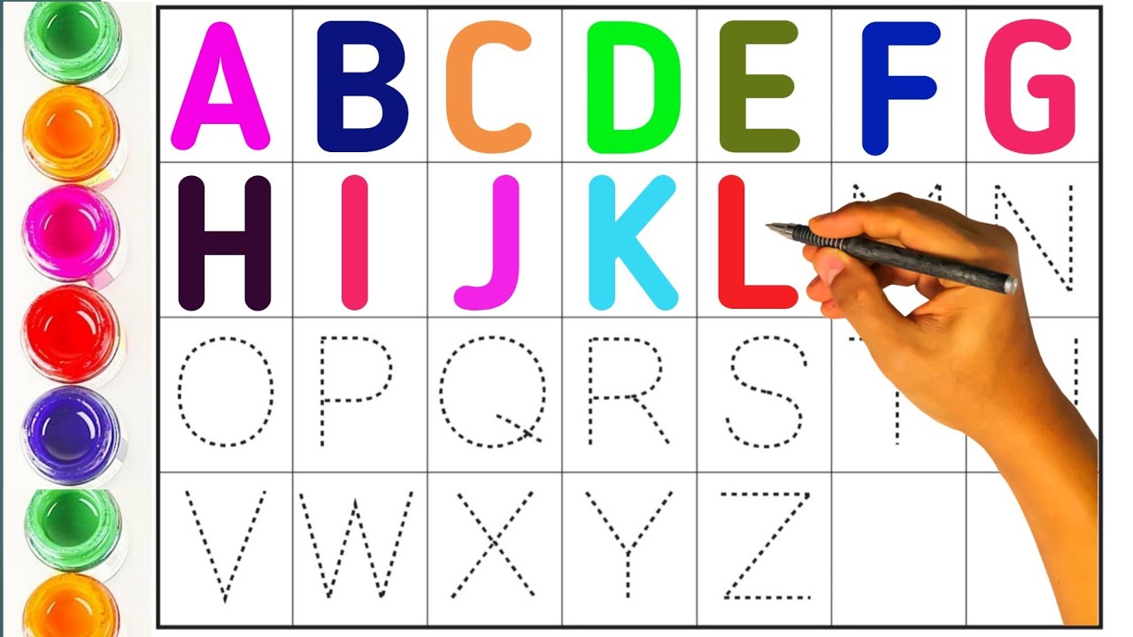 Learn how to draw abcd | English Alphabet | A to Z alphabet | Abcd ...