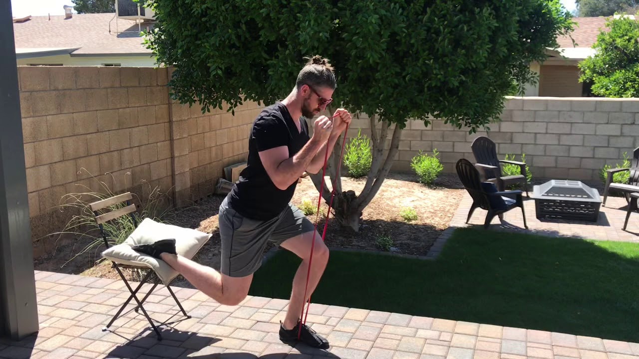 Banded Bulgarian Split Squat - YouTube