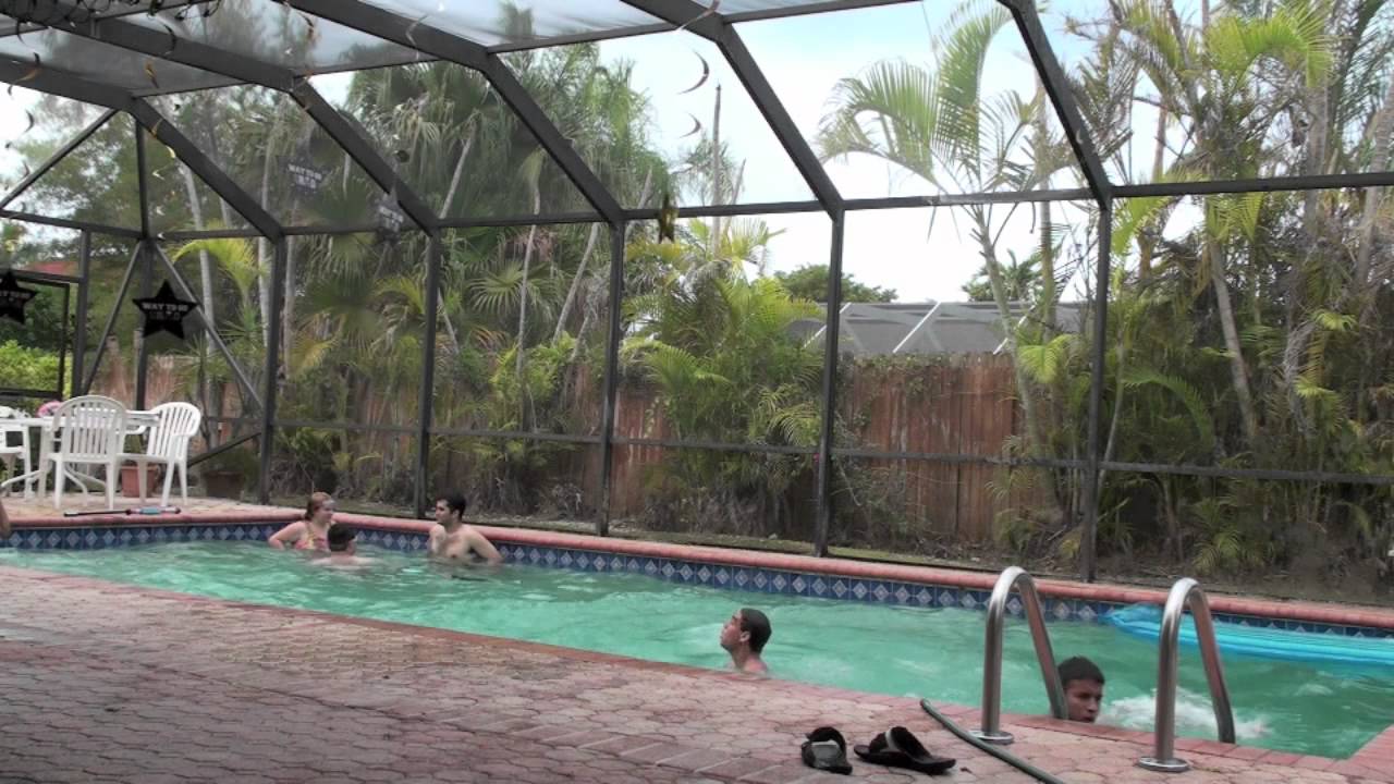 In the Pool for Katy and Oliver`s party part 5 - YouTube