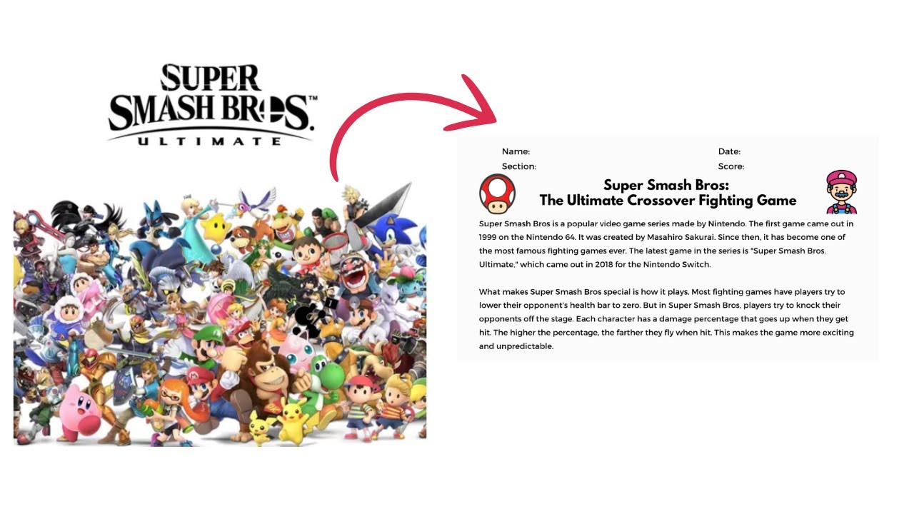 Super Smash Bros Reading and Comprehension Questions! - YouTube
