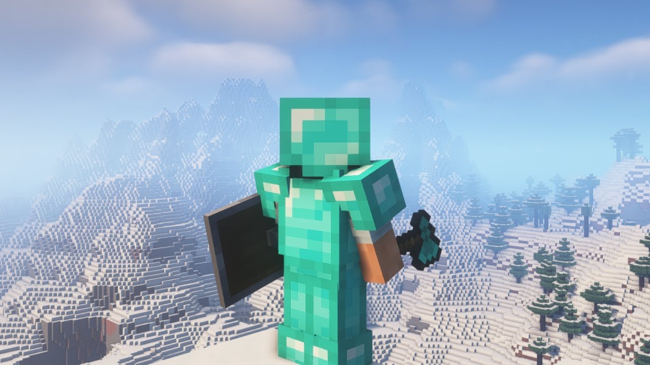 My entire axe and shield journey in Minecraft - YouTube