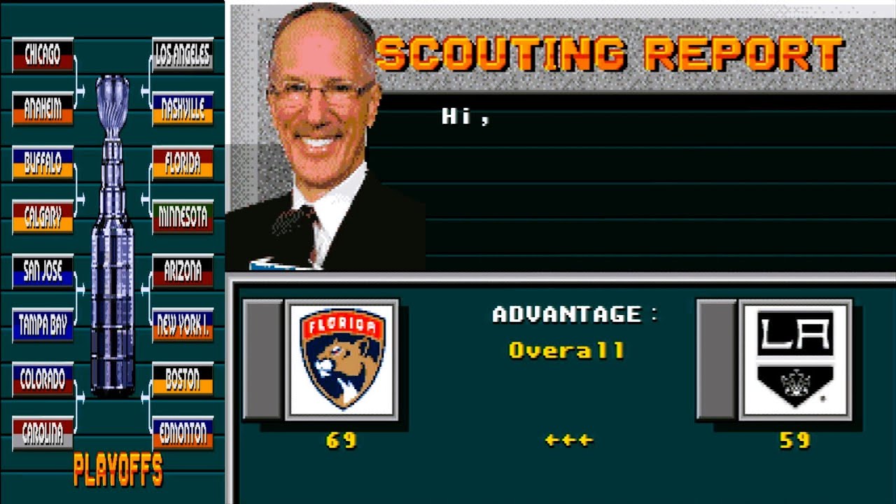 NHL 19 (NHL 95 Rom Hack) | Florida Panthers vs Los Angeles Kings | 2nd ...