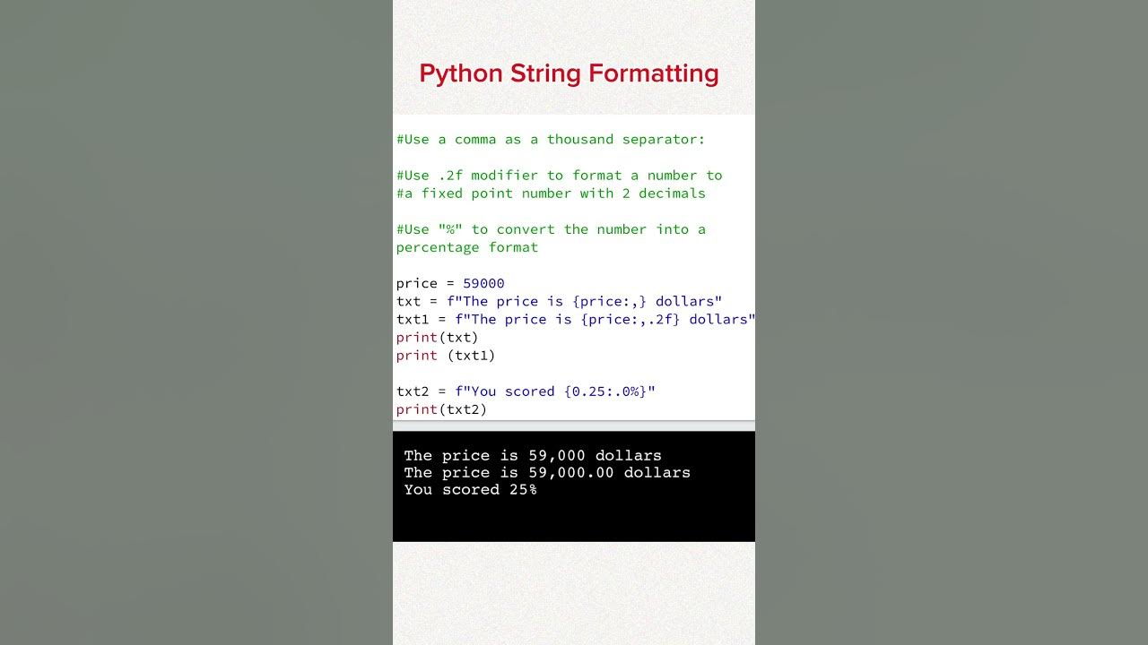 Try this Python Strings Formatting trick today #shorts #shortsfeed #shortsvideo - YouTube