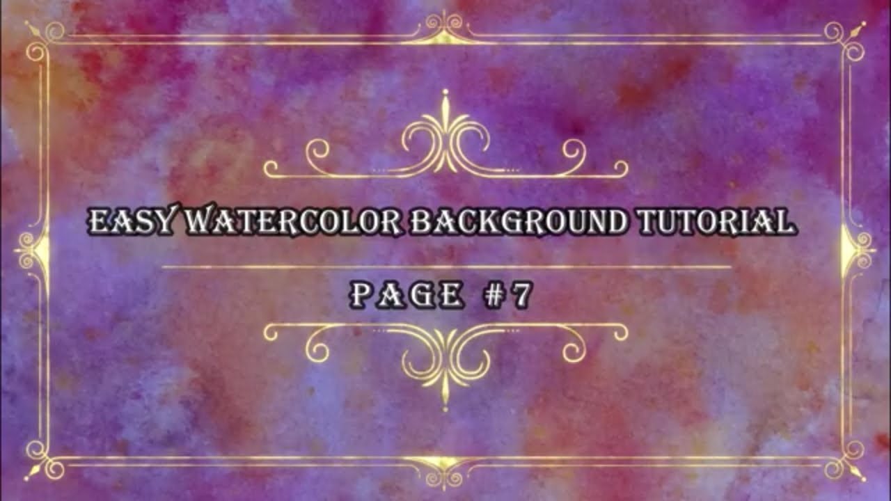 Easy Watercolor Background Tutorial Page #7 - YouTube