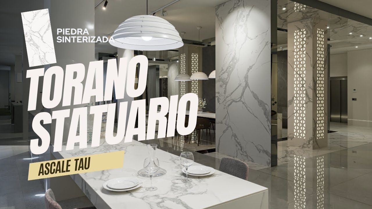 Lanzamiento del porcelanico sinterizado Ascale Torano Statuario de TAU ...