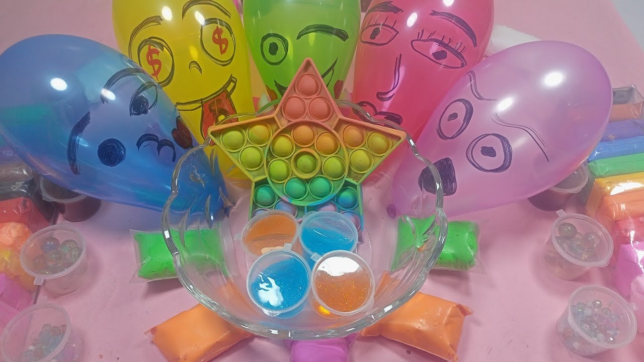 Making GLOSSY Slime with Funny Balloons - Satisfying Slime video - YouTube