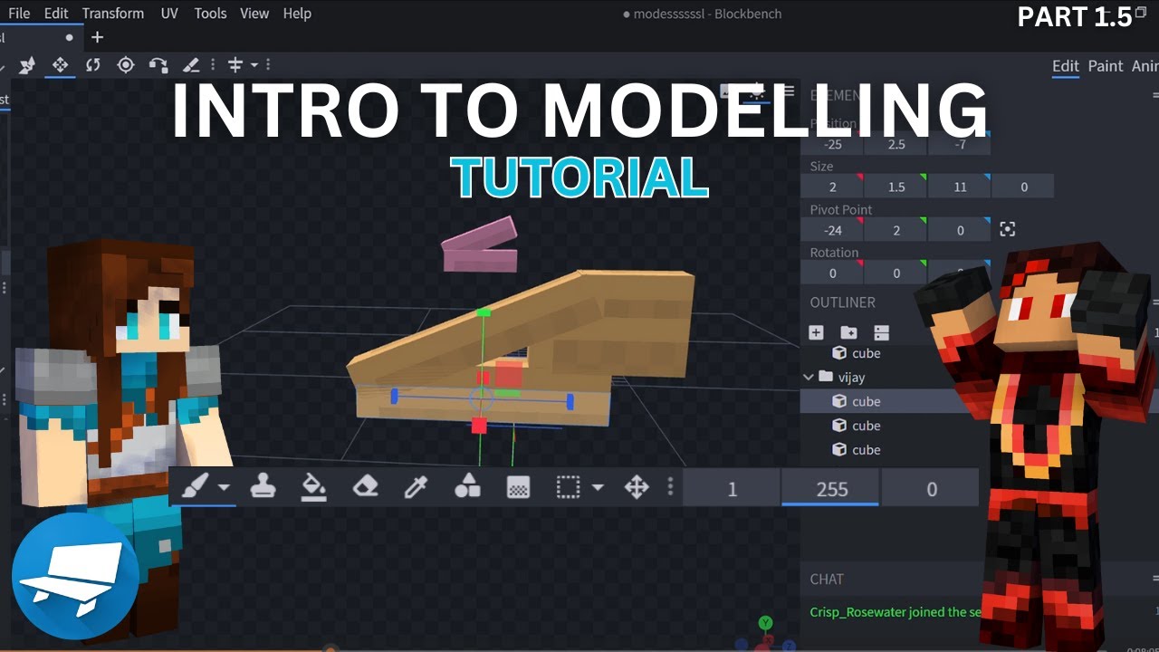 HOW TO MODEL IN BLOCKBENCH? [Tutorial] [Part 1.5] #blockbench - YouTube