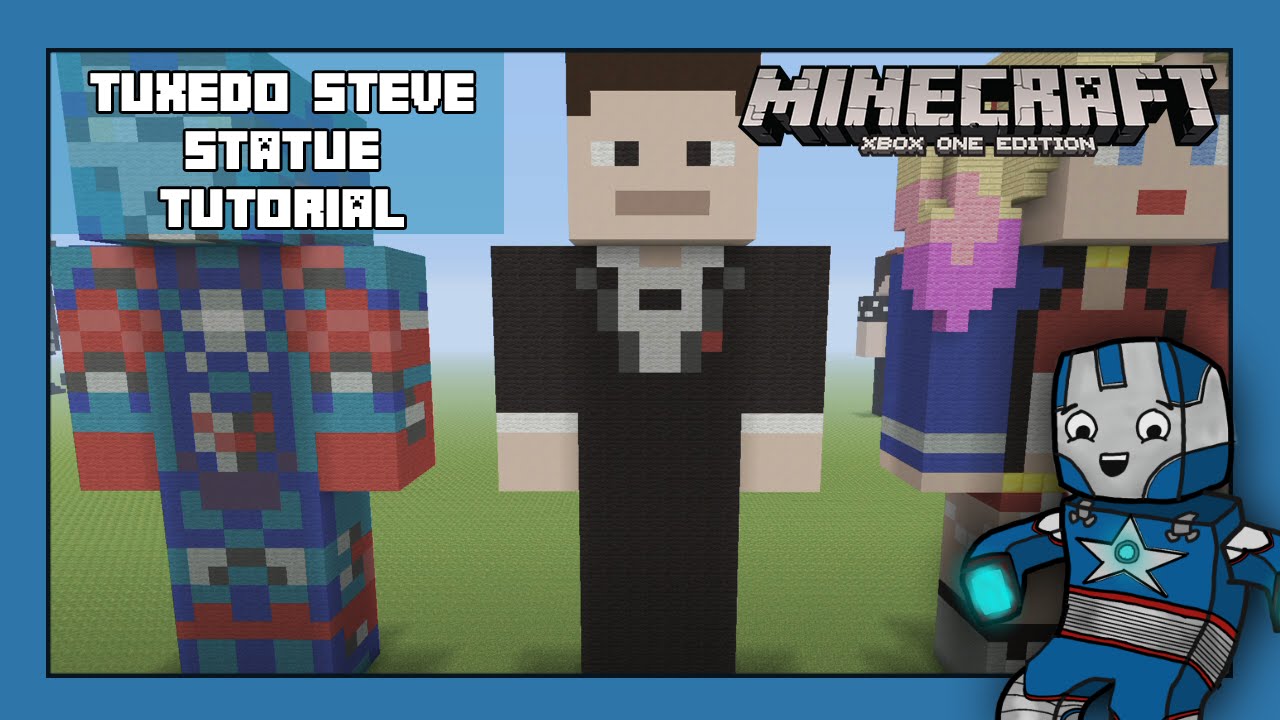 Minecraft Xbox One: Tuxedo Steve Statue Tutorial! - YouTube