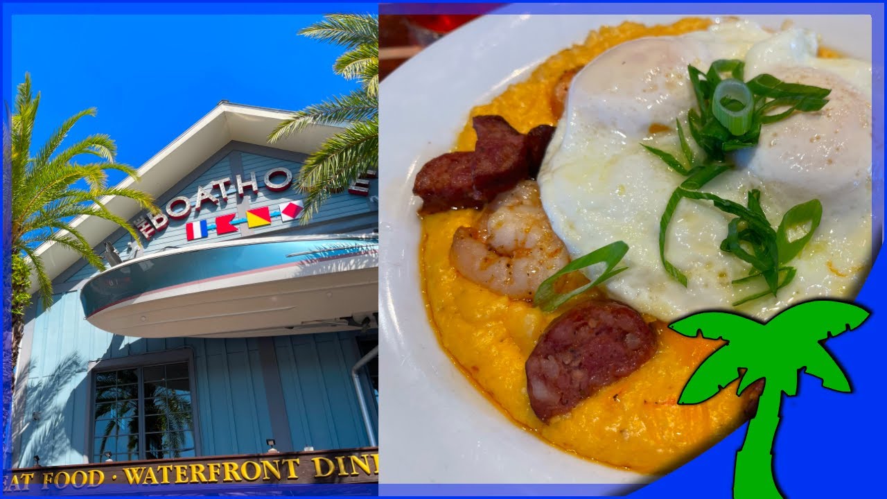 The Boathouse Brunch at Disney Springs! Dining in a Boat! - YouTube