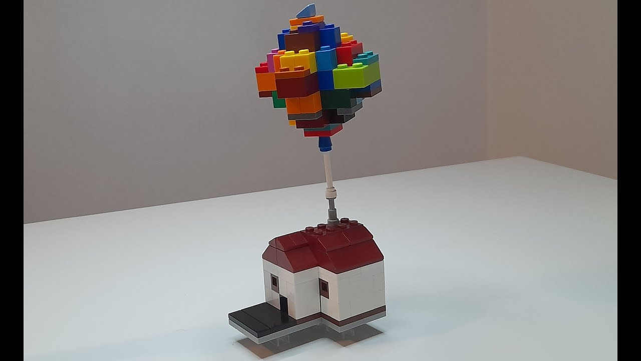 Lego mini flying house on balloons (part 1: house) - YouTube
