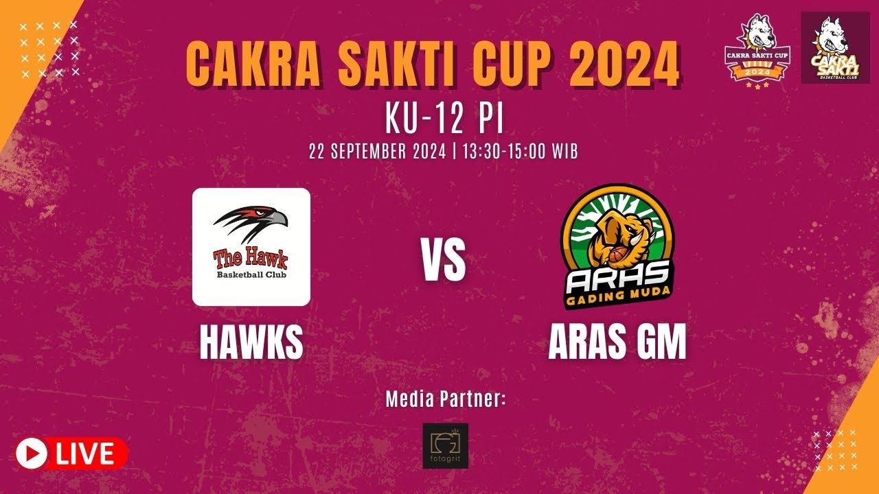 [CAKRA SAKTI CUP 2024] HAWKS VS ARAS GM KU-12 PUTRI - YouTube