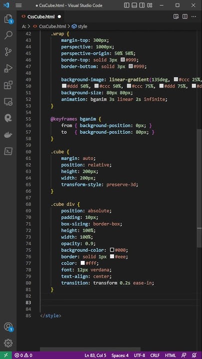 3d Css Cube Animation Youtube