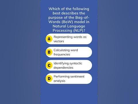 Bag-of-Words (BoW) Model in NLP #naturallanguageprocessing - YouTube