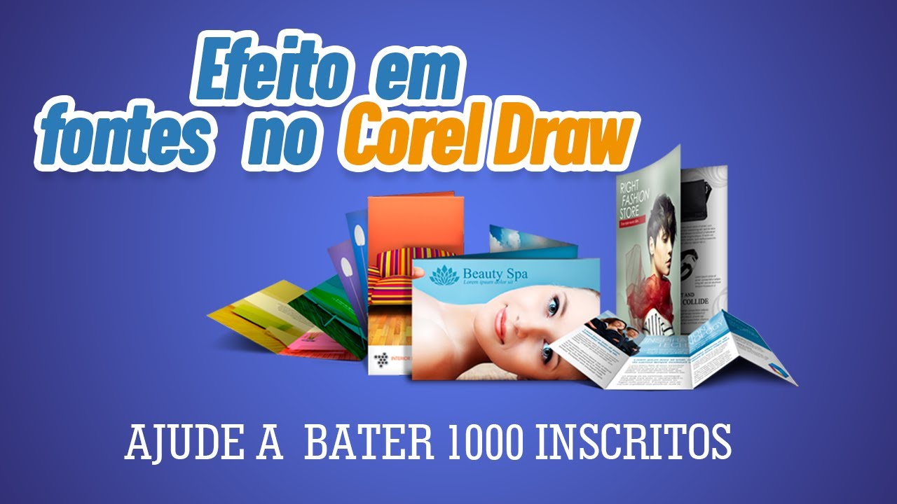 Efeito em fonte no corel Draw - YouTube
