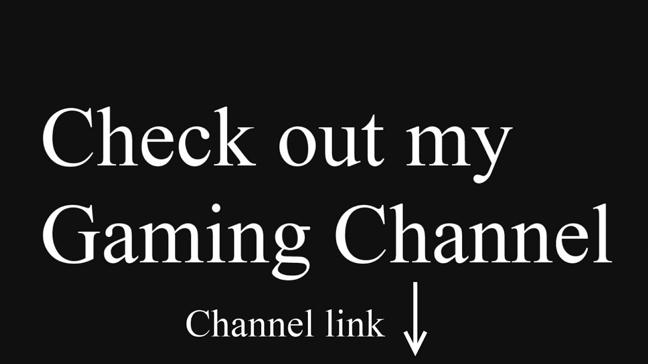 Check Out My New Channel - YouTube