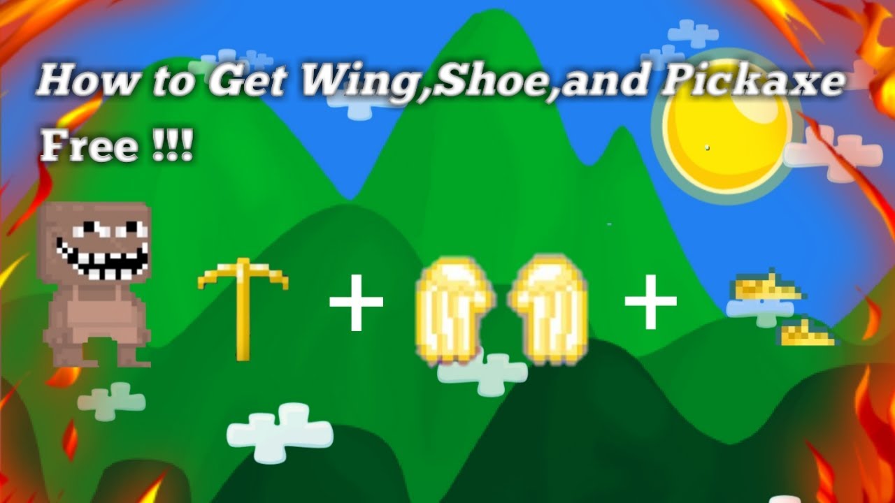 #Growtopia #GrowtopiaIndonesia How to Get Free Wing,Shoes,and Pickaxe ...
