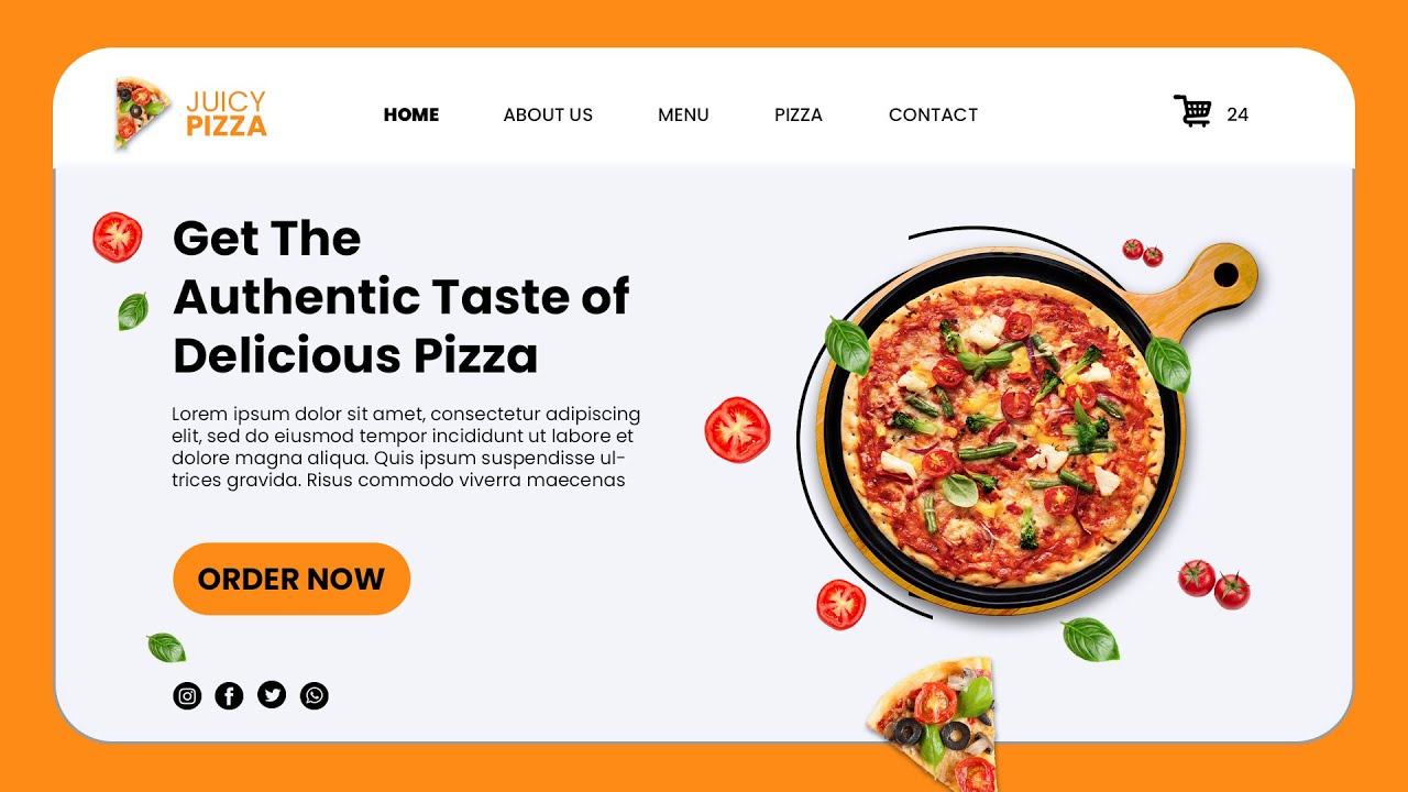 How To Design Juicy Pizza UI Design Concept 2022 - YouTube
