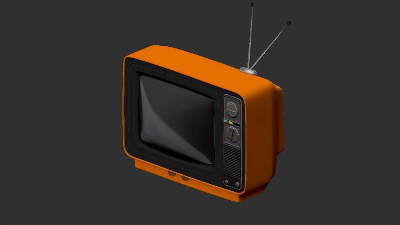45 Days of ZBrush // Day 29 // Orange Television Speed Modeling - YouTube
