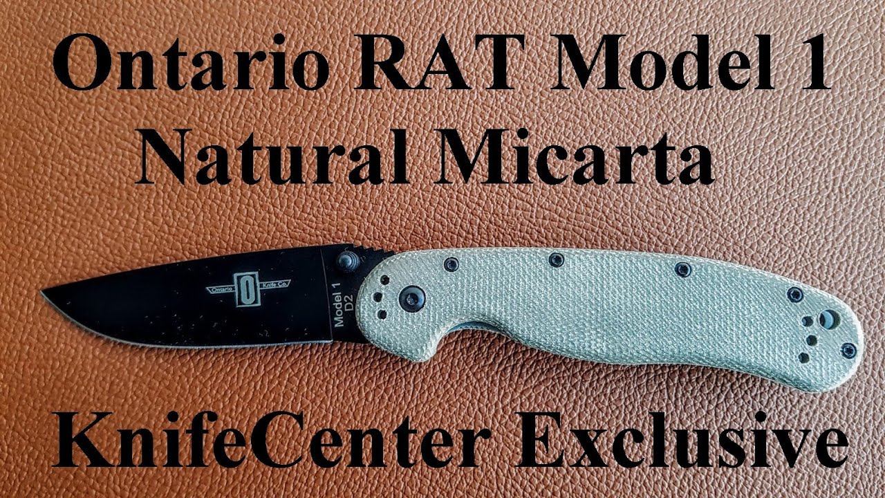 Ontario RAT Model 1 Natural Micarta - KnifeCenter Exclusive - YouTube