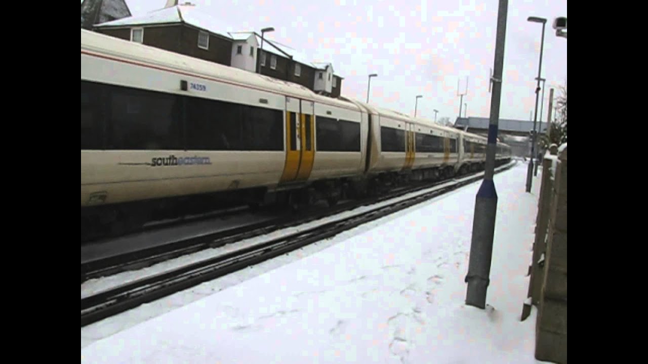 Snow at Rainham Station - YouTube