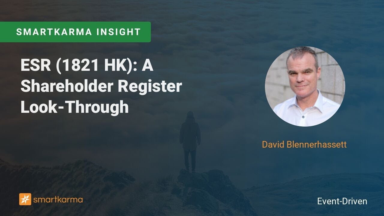 ESR (1821 HK): A Shareholder Register Look-Through - YouTube