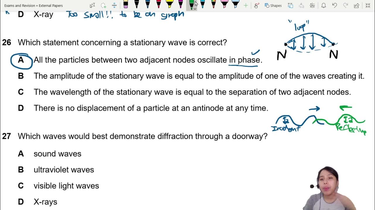 ON20 P11 Q26 Stationary Wave Statements | Oct/Nov 2020 | Cambridge A ...