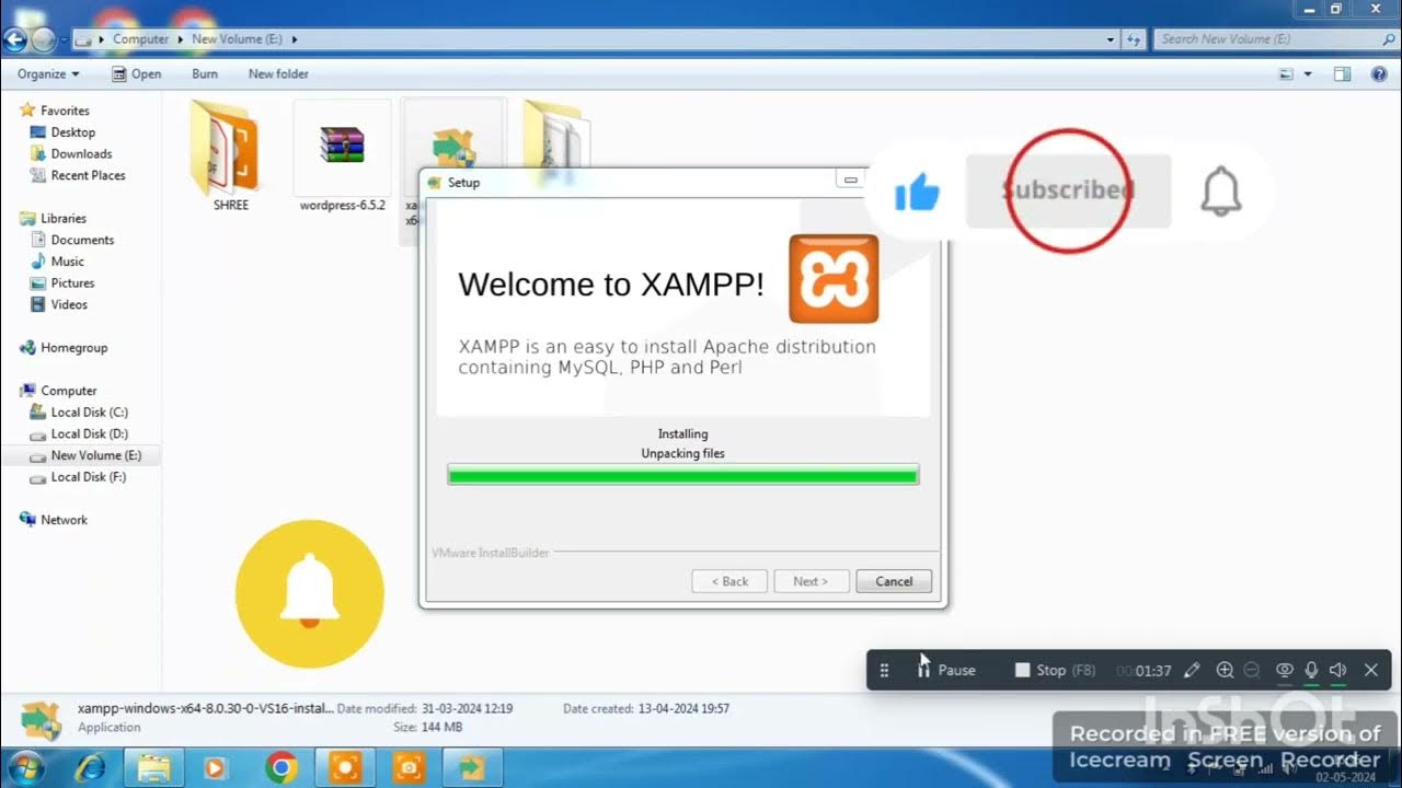 How to setup XAMPP! and WORDPRESS for your new project. - YouTube