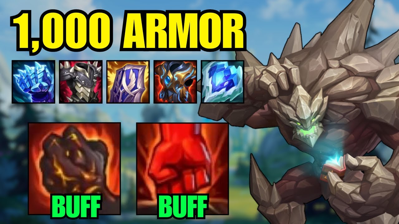 BUFFED MALPHITE 1,000 ARMOR VS FULL AD - Wild Rift Malphite Gameplay ...