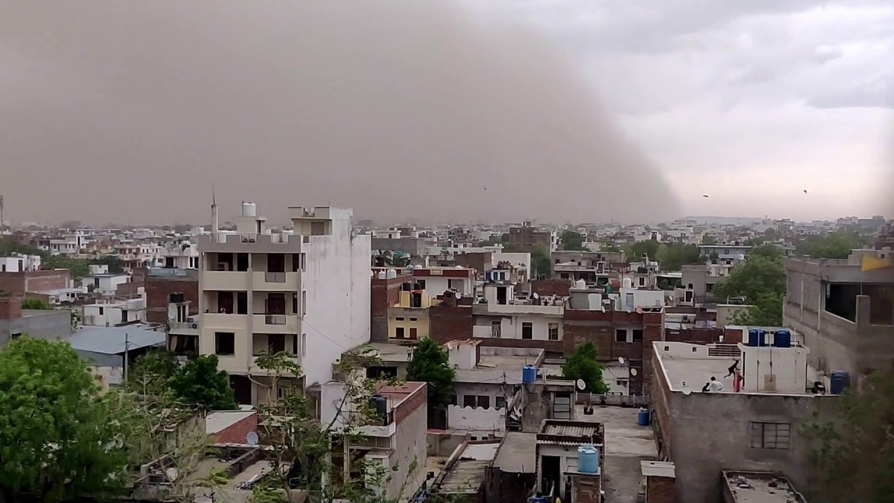 Close Tornado Tears Through City | Dust Storm Hits in Rajasthan - YouTube