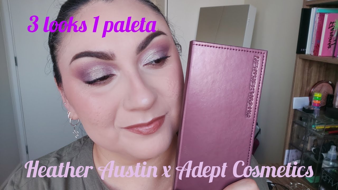 3 looks 1 paleta 🎨 Heather Austin x Adept Cosmetics - YouTube