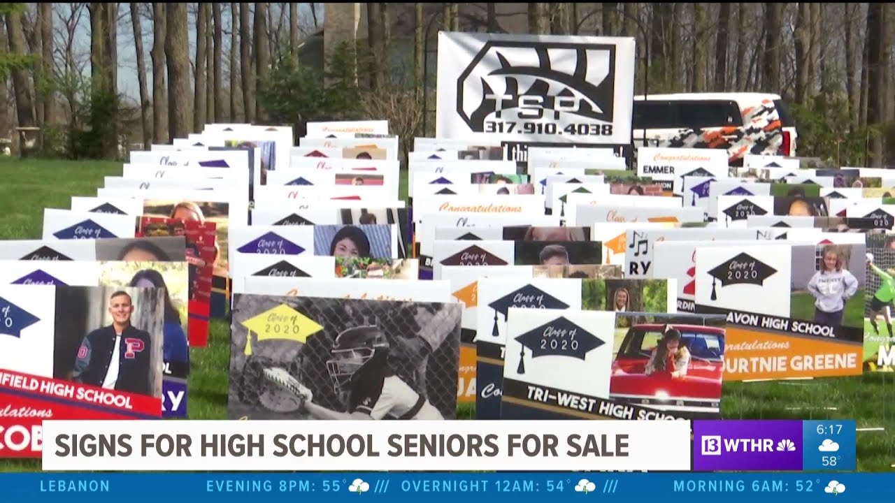 Signs for high school seniors - YouTube