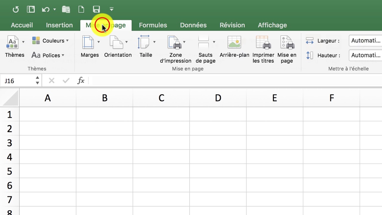 L'interface d'Excel - YouTube