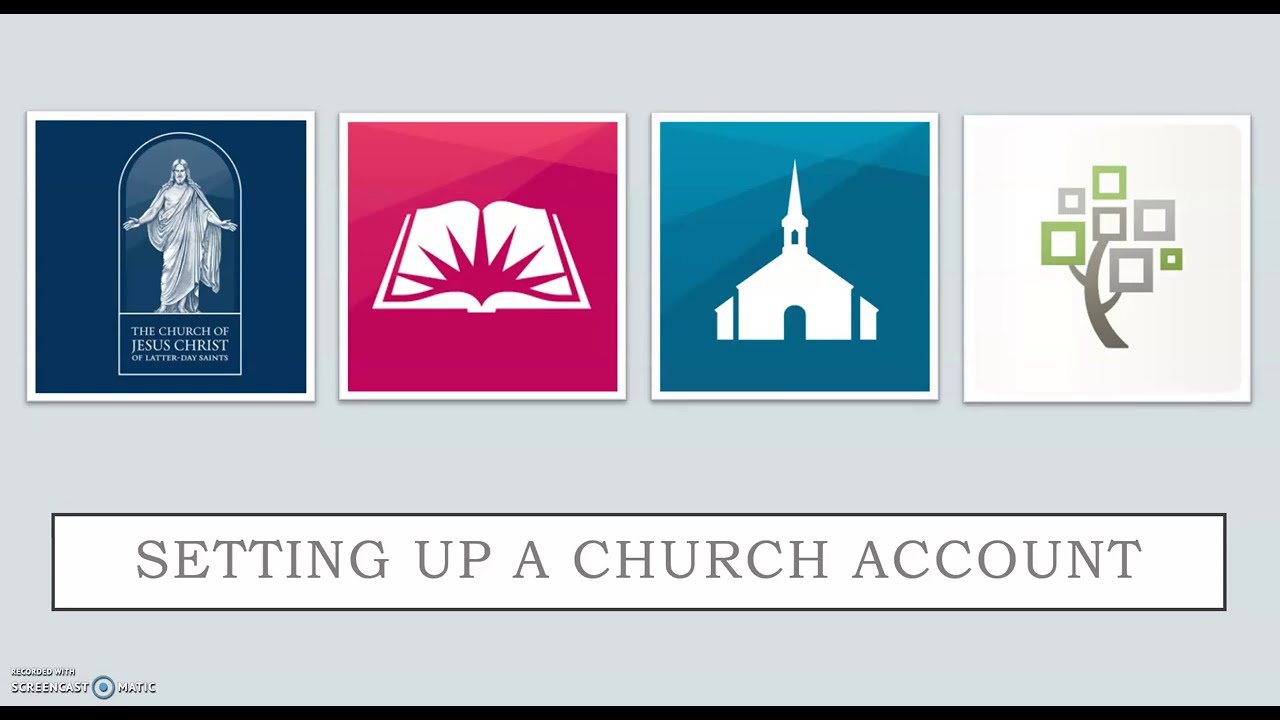 Making a Church Account and Username - YouTube