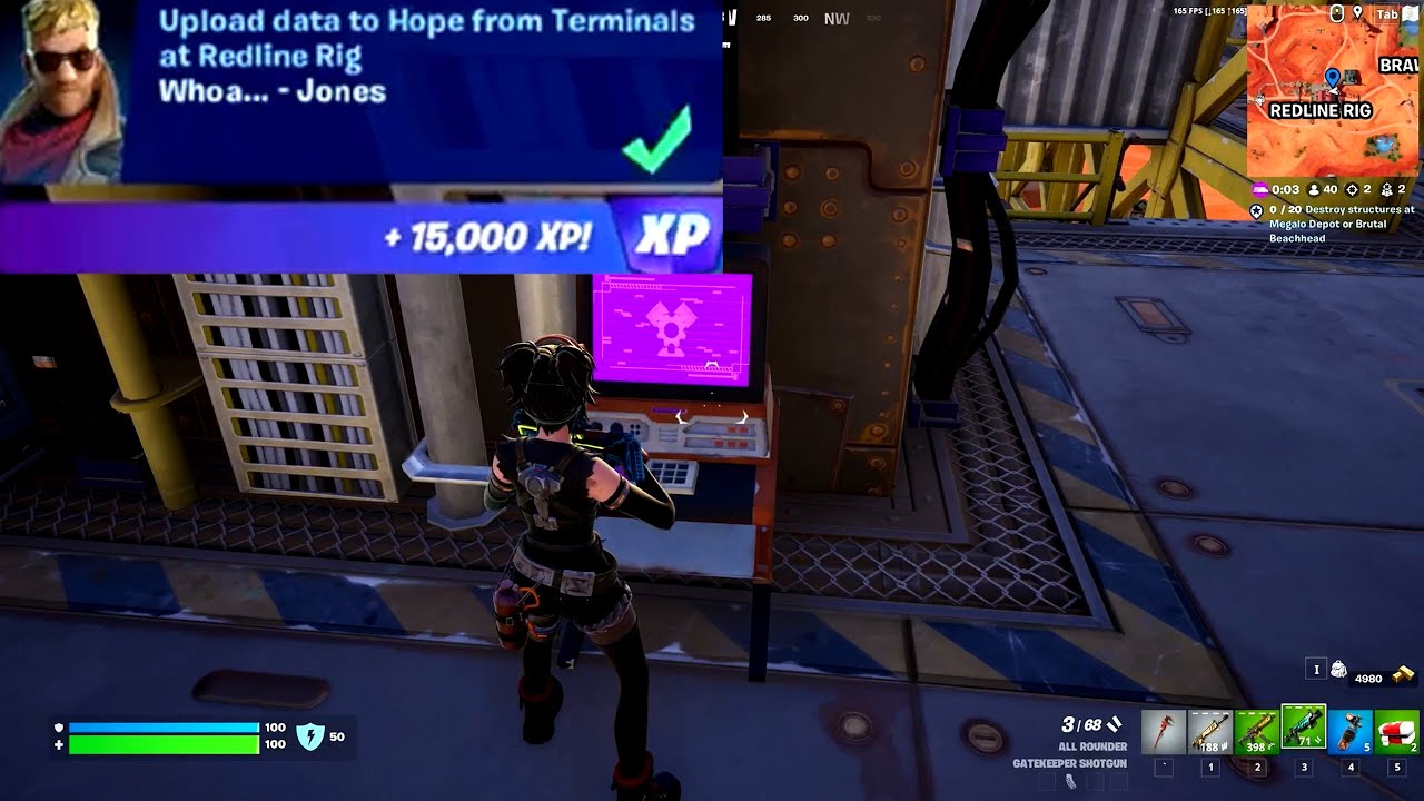 Upload data to Hope from Terminals at Redline Rig Fortnite - YouTube