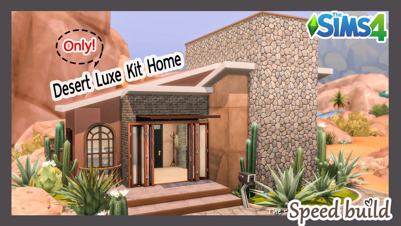 [The sims 4] only!! Desert Luxe Kit Home🐣 Speed build I No CC - YouTube