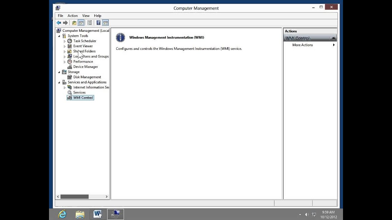 Windows 8.0 Professional - Change the WMI Scripting Settings - YouTube